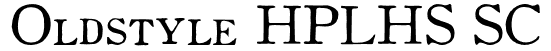 Oldstyle HPLHS SC Font: Free Download | MaisFontes