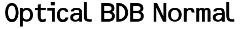 Optical BDB Normal Font: Free Download | MaisFontes