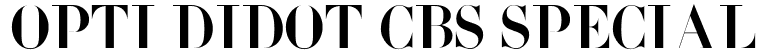 OPTI Didot CBS Special: Baixar Fonte Grátis | MaisFontes