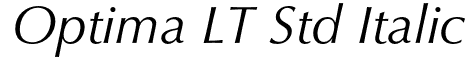 Optima LT Std Italic Font: Free Download | MaisFontes