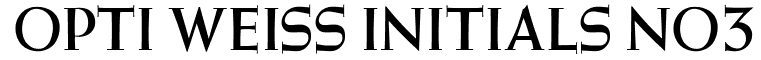 OPTI WEISS INITIALS NO3 Font: Free Download | MaisFontes