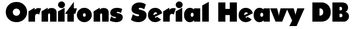 Ornitons Serial Heavy DB Font: Free Download | MaisFontes