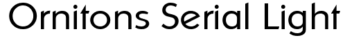 Ornitons Serial Light Font: Free Download | MaisFontes