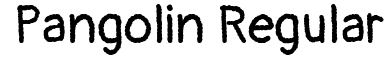 Pangolin Regular: Free Font Download | MaisFontes