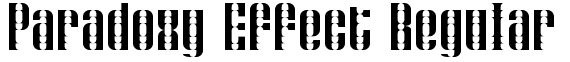 Paradoxy Effect Regular Font: Free Download | MaisFontes