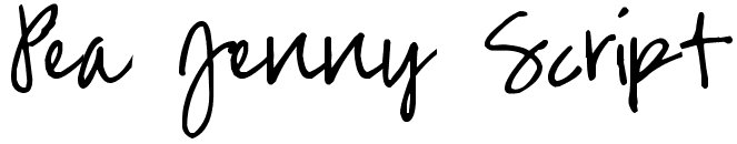 Pea Jenny Script: Free Font Download | MaisFontes