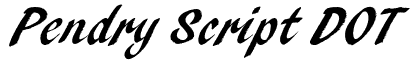 Pendry Script DOT Font: Free Download | MaisFontes