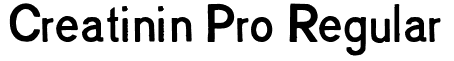 PiS Creatinin Pro Regular Font: Free Download | MaisFontes