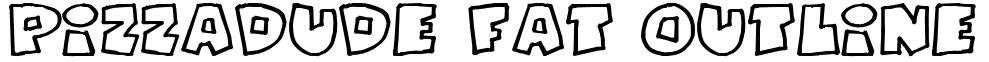 PizzaDude Fat Outline: Free Font Download | MaisFontes