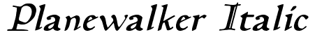 Planewalker Italic: Baixar Fonte Grátis | MaisFontes