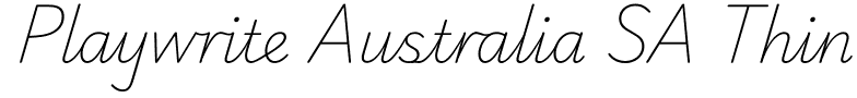Playwrite Australia SA Thin: Free Font Download | MaisFontes