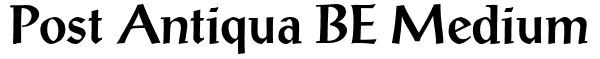 Post Antiqua BE Medium Font: Free Download | MaisFontes