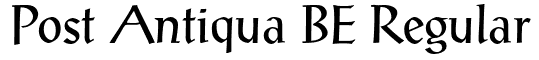 Post Antiqua BE Regular Font: Free Download | MaisFontes