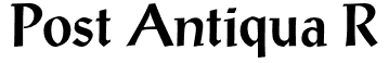 Post Antiqua R Font: Free Download | MaisFontes