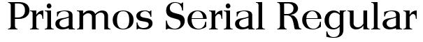 Priamos Serial Regular Font: Free Download | MaisFontes