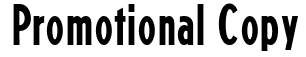 Promotional Copy Font: Free Download | MaisFontes