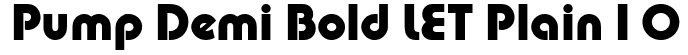 Pump Demi Bold LET Plain 1 0 font download | MaisFontes.com