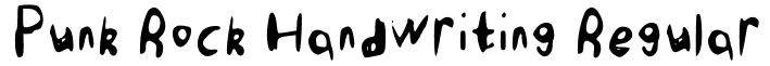 Punk Rock Handwriting Regular: Free Font Download | MaisFontes