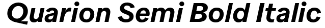 Quarion Semi Bold Italic: Free Font Download | MaisFontes