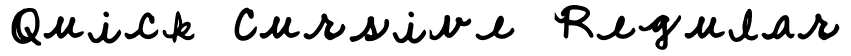 Quick Cursive Regular: Free Font Download | MaisFontes