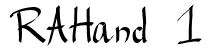 RAHand 1: Baixar Fonte Grátis | MaisFontes