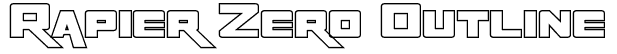 Rapier Zero Outline: Free Font Download | MaisFontes