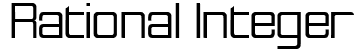 Rational Integer: Free Font Download | MaisFontes