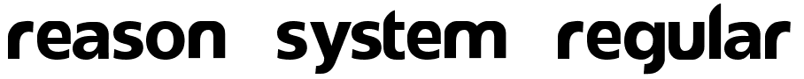 Reason System Regular: Free Font Download | MaisFontes