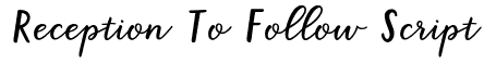 Reception To Follow Script Font: Free Download | MaisFontes