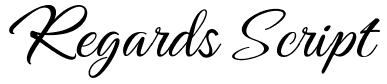 Regards Script Font: Free Download | MaisFontes
