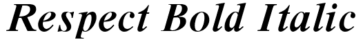 Respect Bold Italic: Free Font Download | MaisFontes