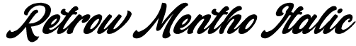 Retrow Mentho Italic: Baixar Fonte Grátis | MaisFontes