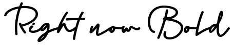 Right now Bold Font: Free Download | MaisFontes