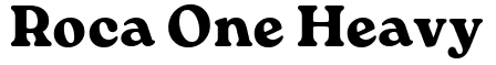 Roca One Black Font: Free Download | MaisFontes