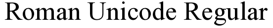 Roman Unicode Regular Font: Free Download | MaisFontes