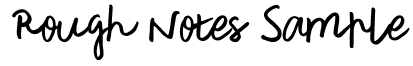 Rough Notes Sample: Free Font Download | MaisFontes