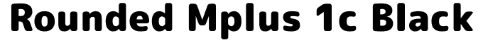 Rounded Mplus 1c Black：無料フォントをダウンロード | MaisFontes