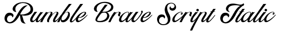 Rumble Brave Script Italic Font: Free Download | MaisFontes