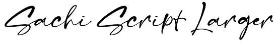 Sachi Script Larger: Free Font Download | MaisFontes