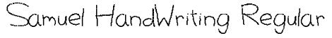 Samuel HandWriting Regular Font: Free Download | MaisFontes