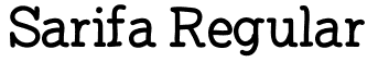 Sarifa Regular: Free Font Download | MaisFontes