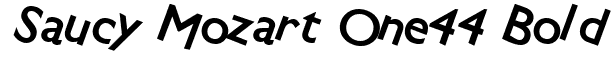 Saucy Mozart One44 Bold Font: Free Download | MaisFontes