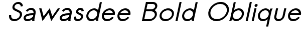 Sawasdee Bold Oblique Font: Free Download | MaisFontes