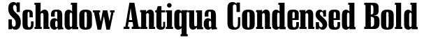 Schadow Antiqua Condensed Bold Font: Free Download | MaisFontes