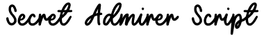 Secret Admirer Script: Free Font Download | MaisFontes