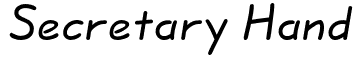 Secretary Hand: Free Font Download | MaisFontes