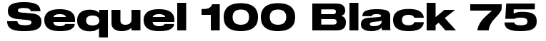 Sequel 100 Black 75 Font: Free Download | MaisFontes