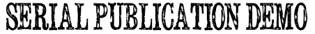 Serial Publication Demo: Free Font Download | MaisFontes