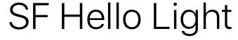 SF Hello Light: Download Free Font | MaisFontes