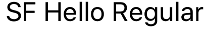 SF Hello Regular Font: Free Download | MaisFontes